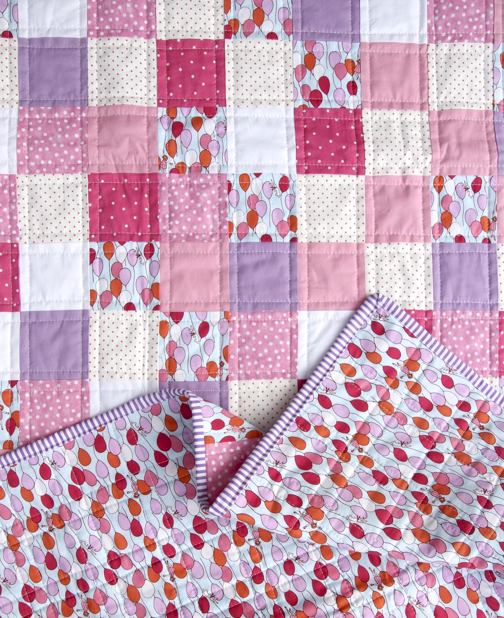 Children at Play Quilt Front & Back | Beech Tree Lane Handmade